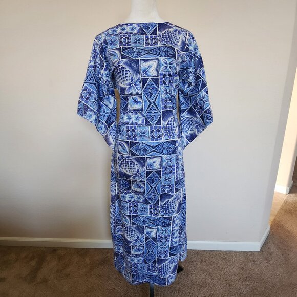 Dresses | Vintage Hawaiian Print Aloha Ohana Dress Sm | Poshmark